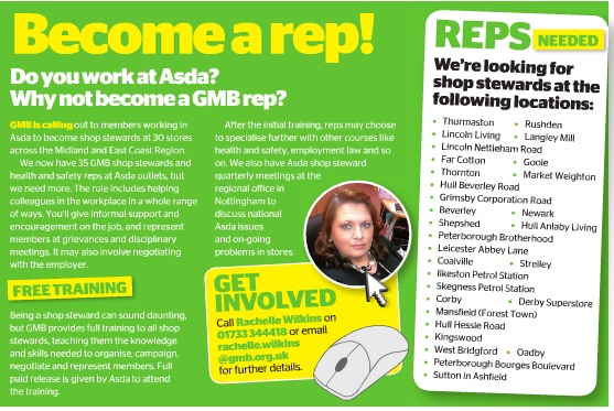 GMB Reps for ASDA Lincoln Required | GMB Lincoln Tec General & Apex ...